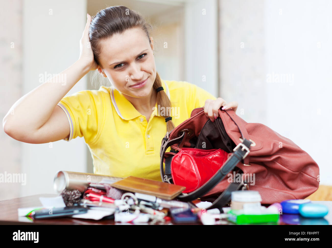 Rummage through handbag hi-res stock photography and images - Alamy