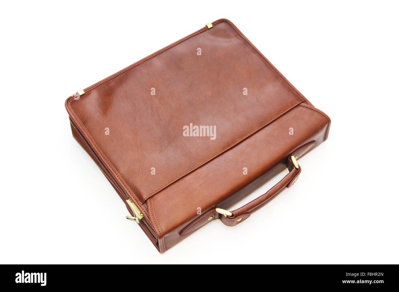 Leather case isolated on the white background Stock Photo - Alamy