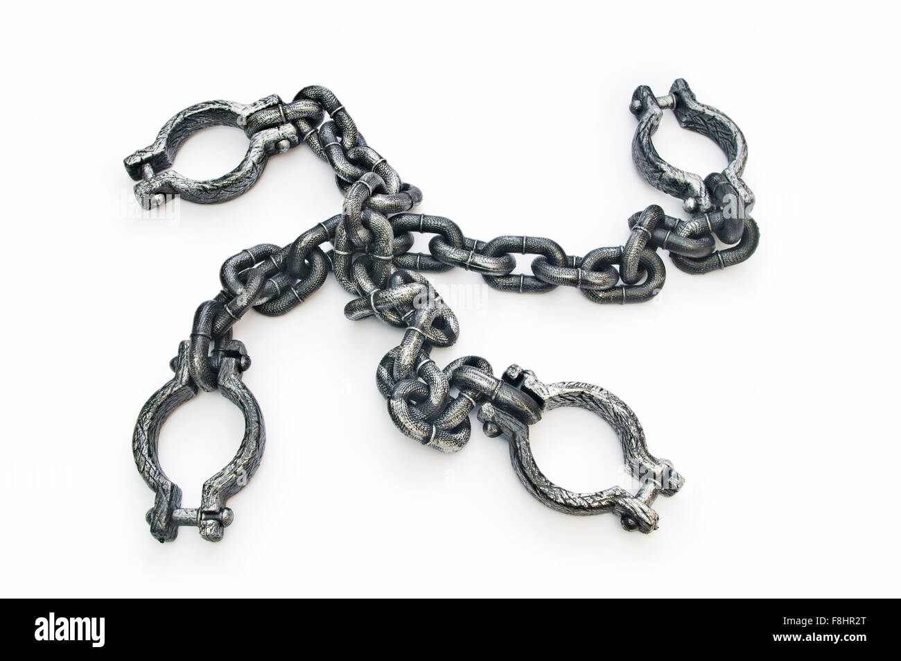 Metal shackles isolated on the white background Stock Photo - Alamy