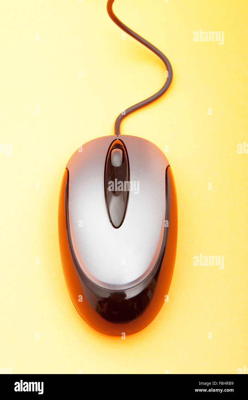 Computer mouse on the background - Technology concept Stock Photo - Alamy