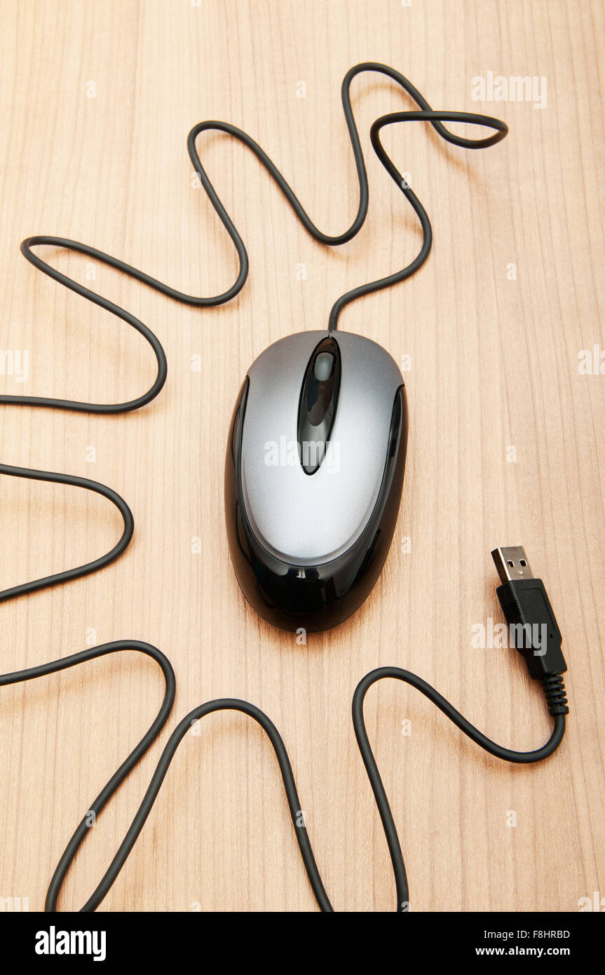 Computer mouse on the background - Technology concept Stock Photo - Alamy