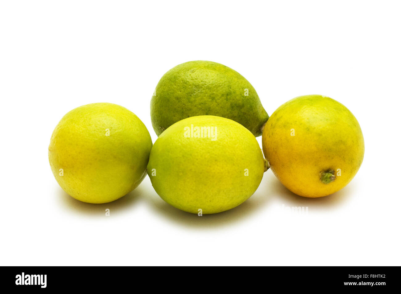 Four lemons isolated on the white background Stock Photo - Alamy