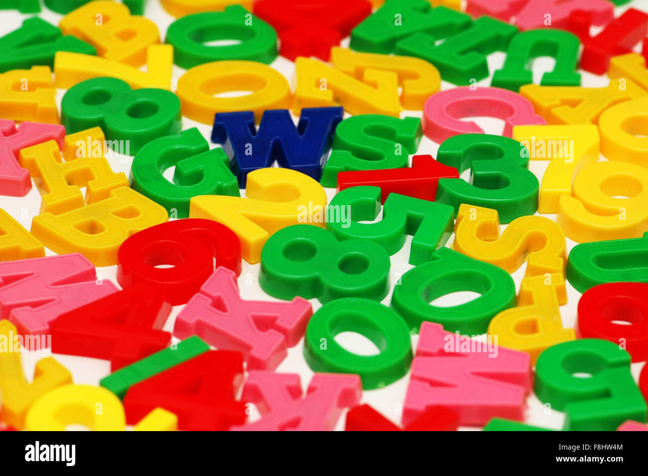 Various letters and digits on the white board Stock Photo - Alamy