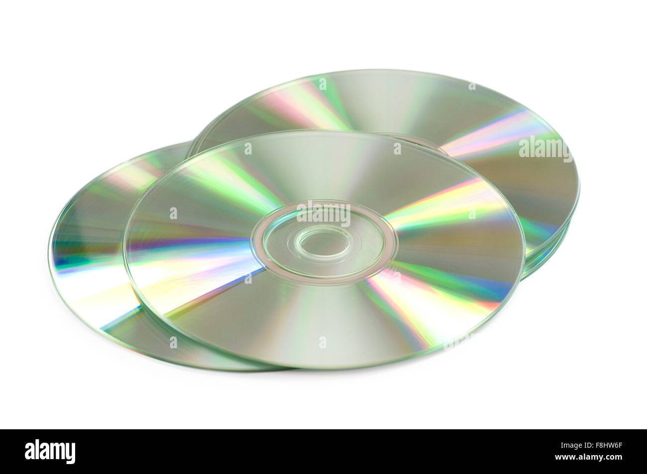 Three CD's isolated on the white background Stock Photo - Alamy