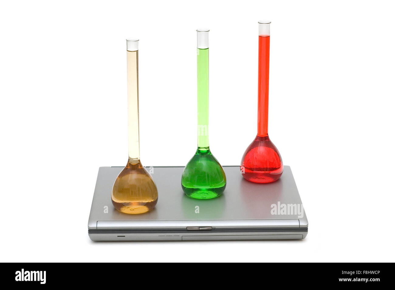 Tubes and laptop isolated on the white Stock Photo - Alamy