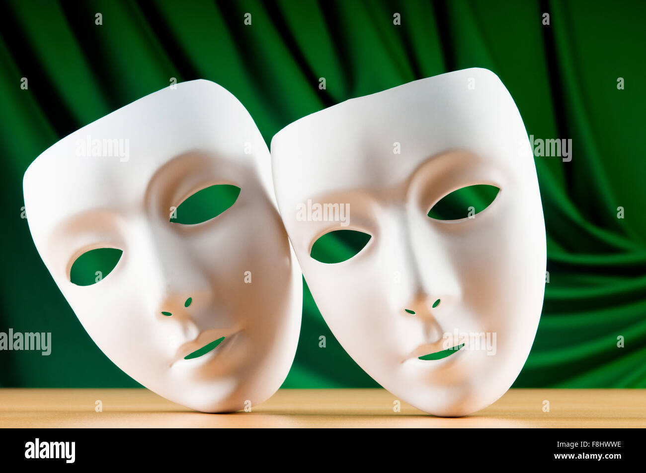 Masks with theatre concept Stock Photo - Alamy