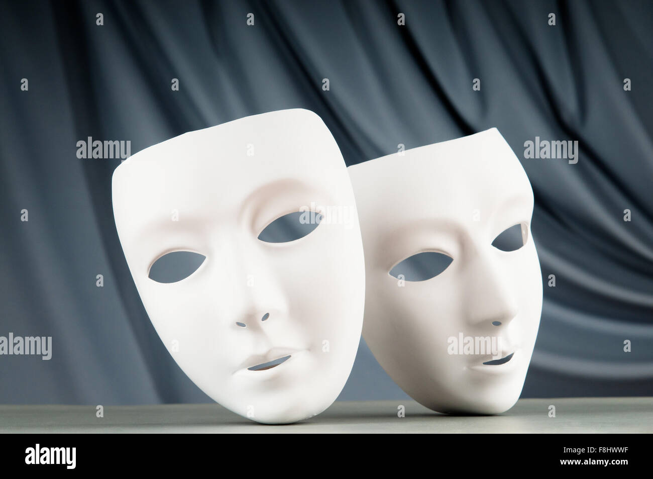 Masks with theatre concept Stock Photo - Alamy