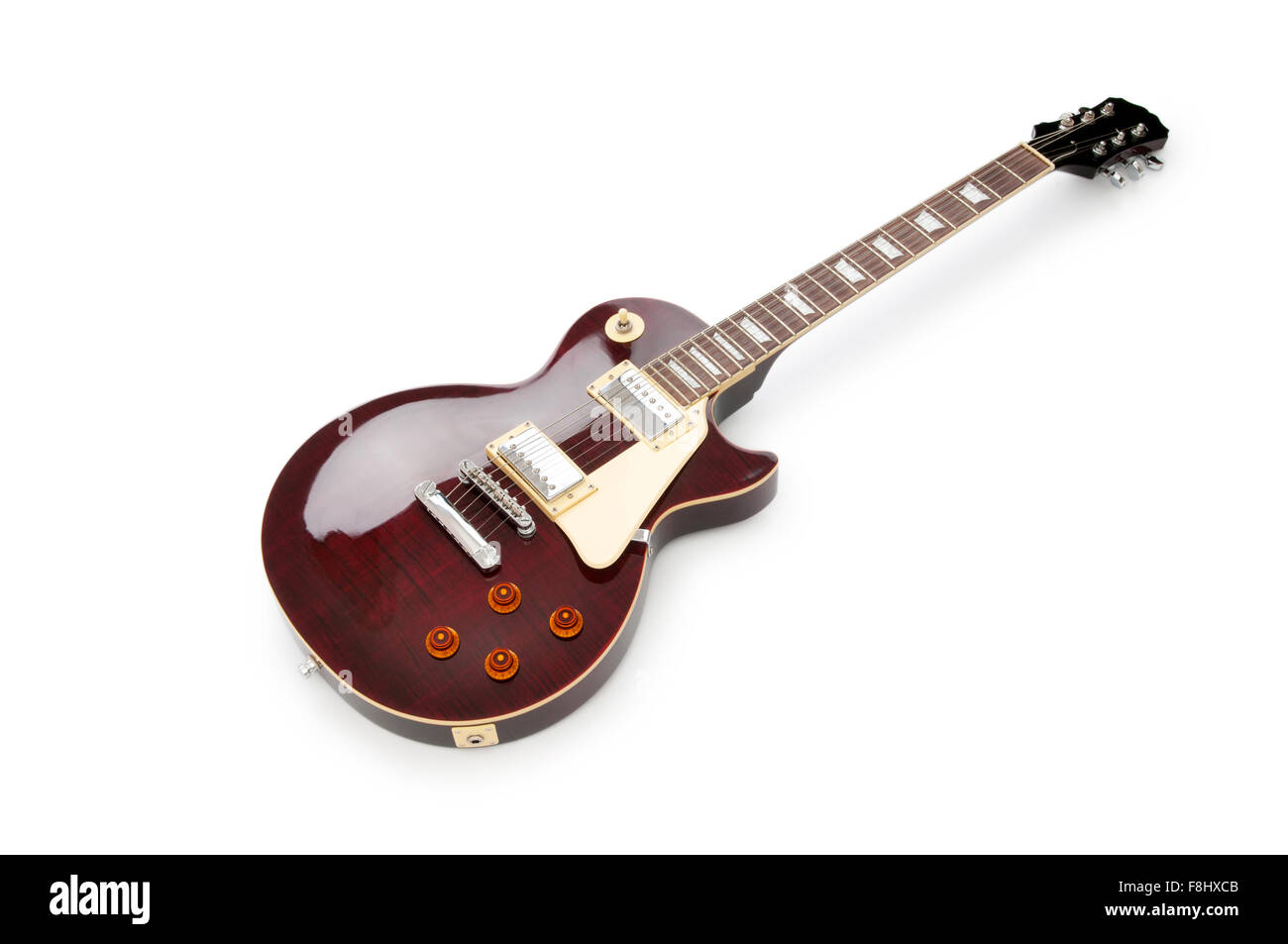 Musical guitar isolated on the white background Stock Photo - Alamy