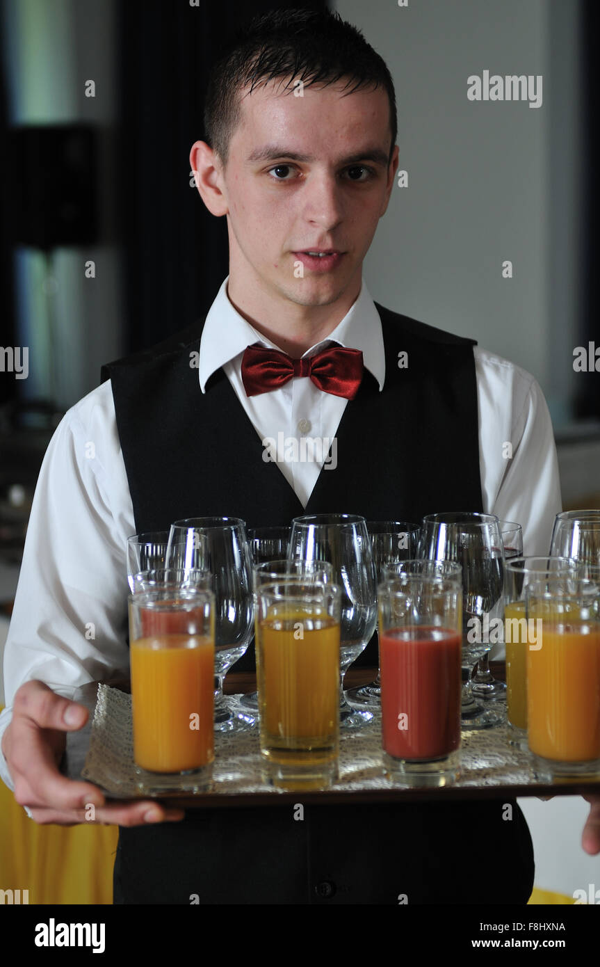 catering buffet food party preparation man Stock Photo - Alamy