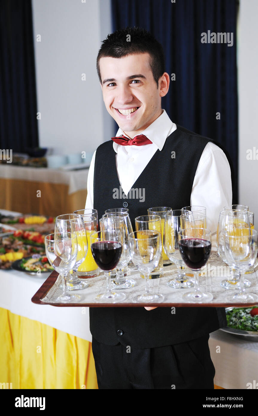 catering buffet food party preparation man Stock Photo - Alamy