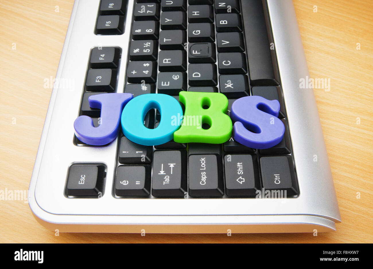 Employment concept with words on keyboard Stock Photo - Alamy