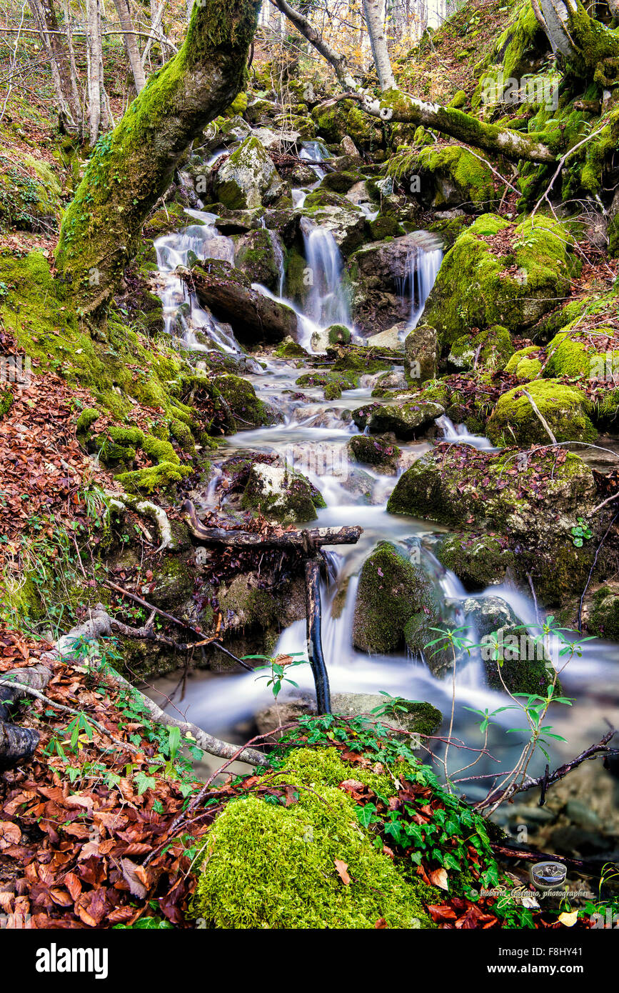 Italy Campania Monti del Matese waterfall Stock Photo - Alamy