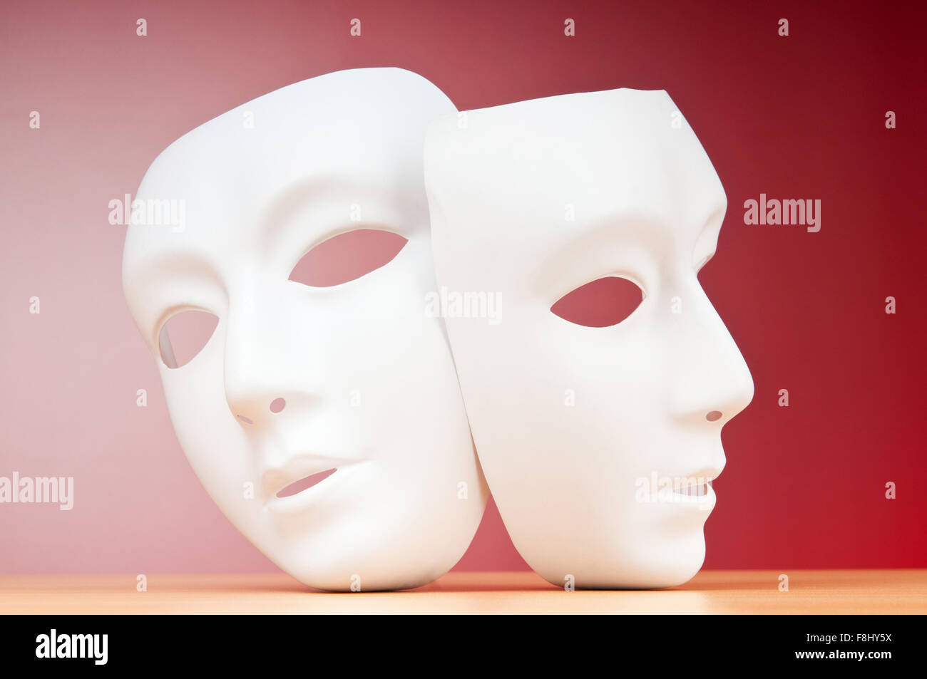 Masks with theatre concept Stock Photo - Alamy