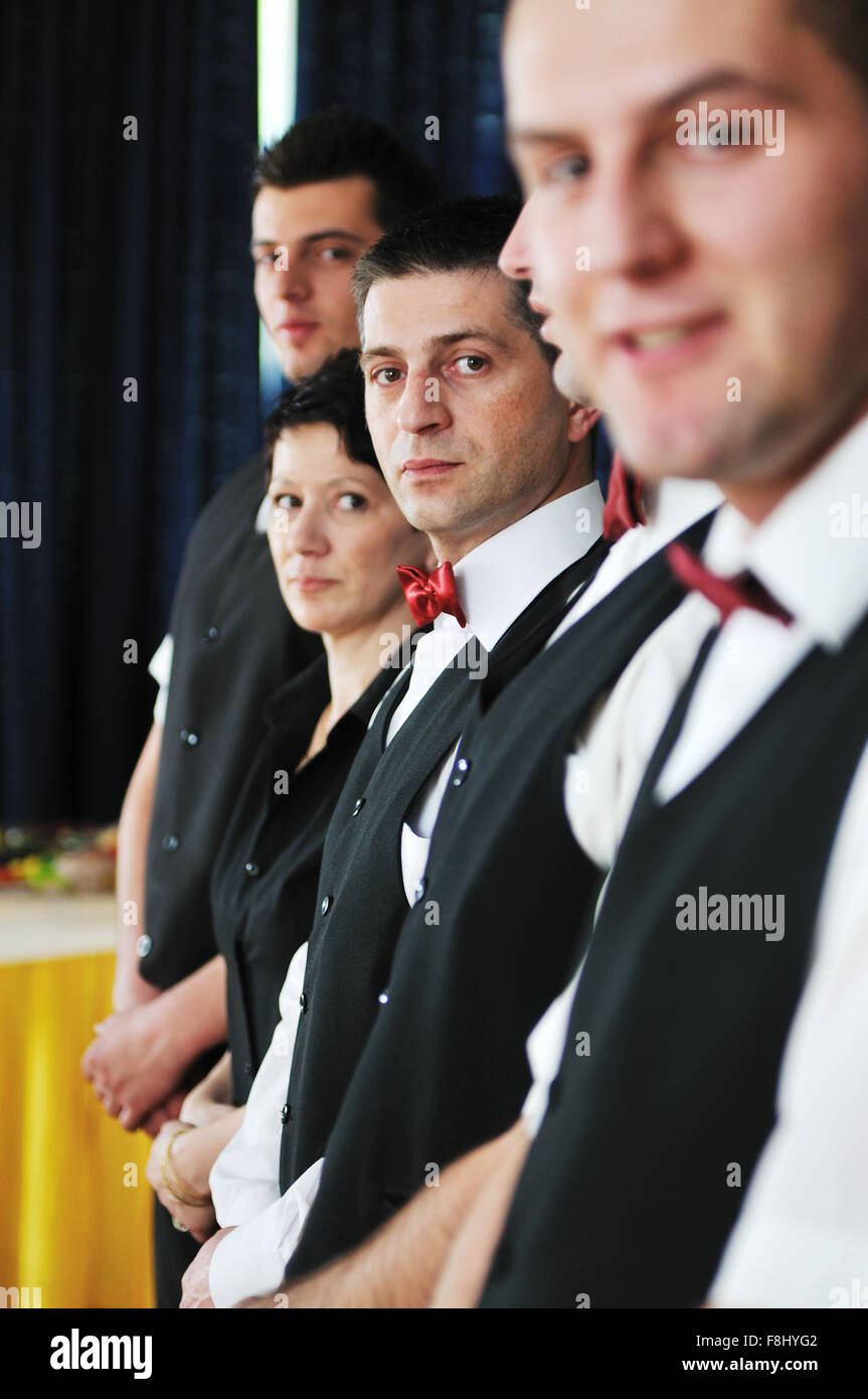 catering buffet food party preparation man Stock Photo - Alamy