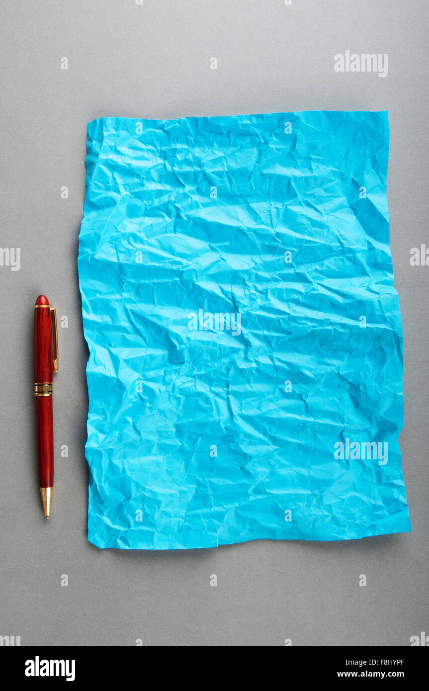 Pen on the sheet of paper Stock Photo - Alamy