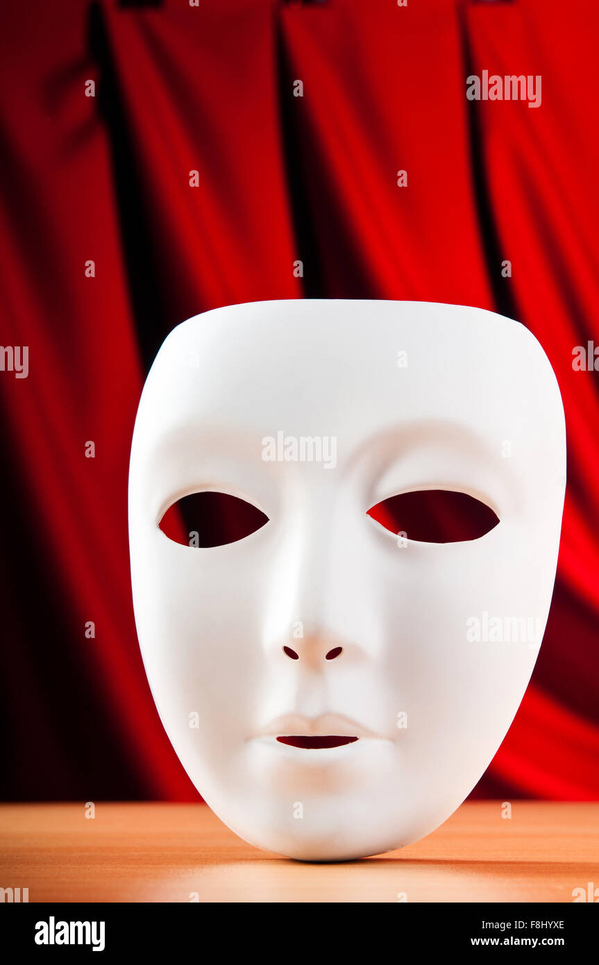 Masks with theatre concept Stock Photo - Alamy