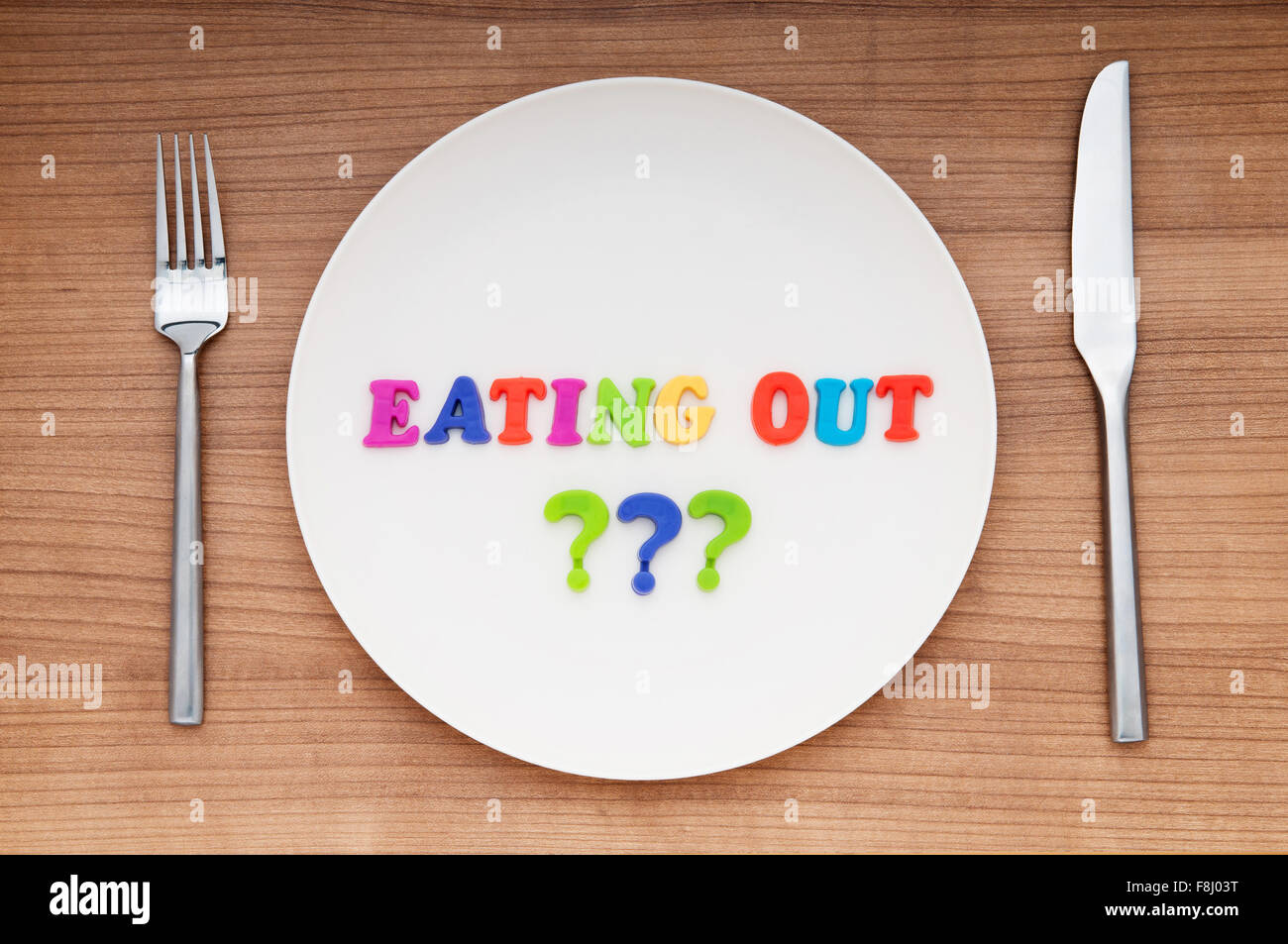 Plate with letters on the white background Stock Photo - Alamy