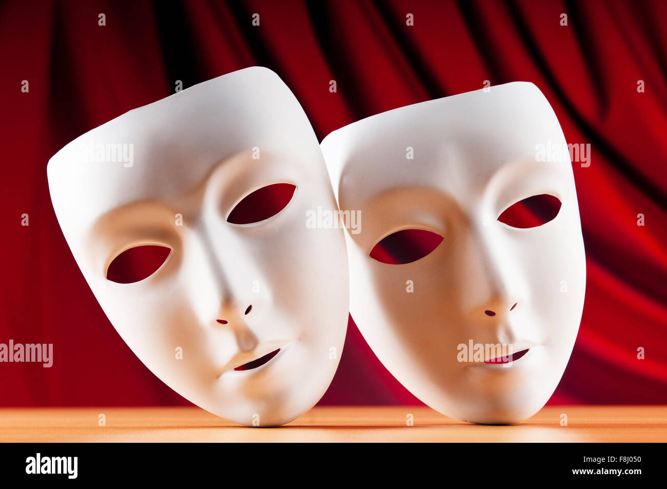 Masks with theatre concept Stock Photo - Alamy