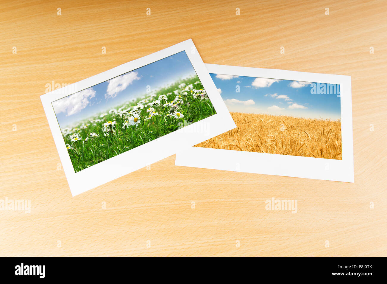 Picture frames with nature photos Stock Photo - Alamy