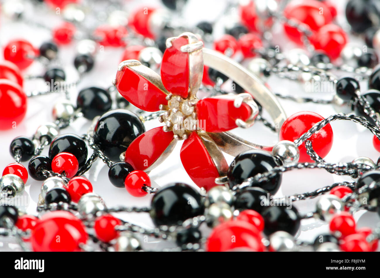 Selection of many precious rings Stock Photo - Alamy