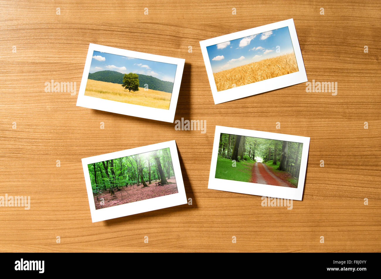 Picture frames with nature photos Stock Photo - Alamy