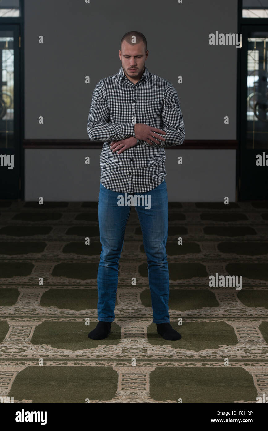 Young Muslim Man Making Traditional Prayer To God Allah Stock Photo - Alamy