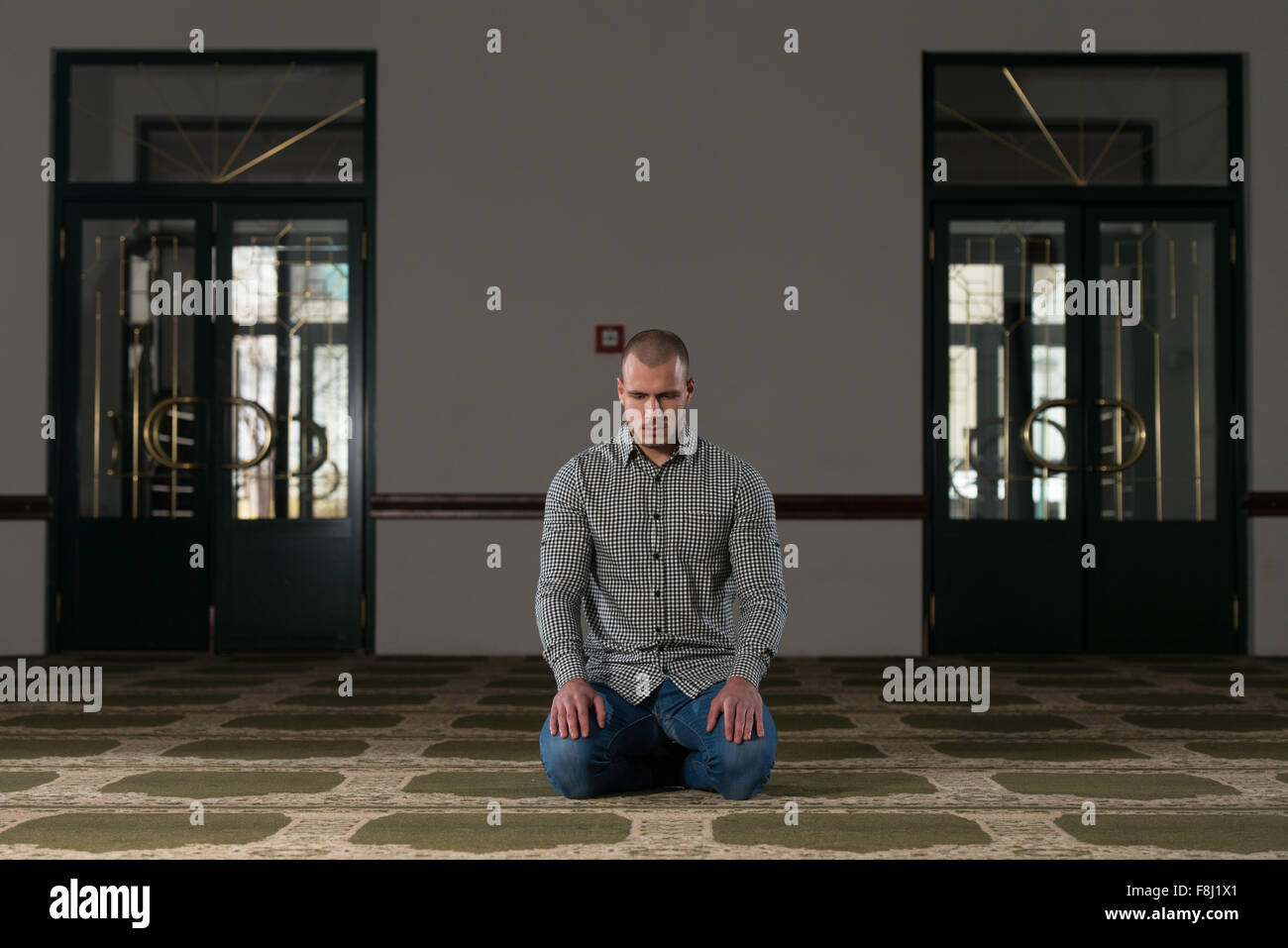 Young Muslim Man Making Traditional Prayer To God Allah Stock Photo - Alamy