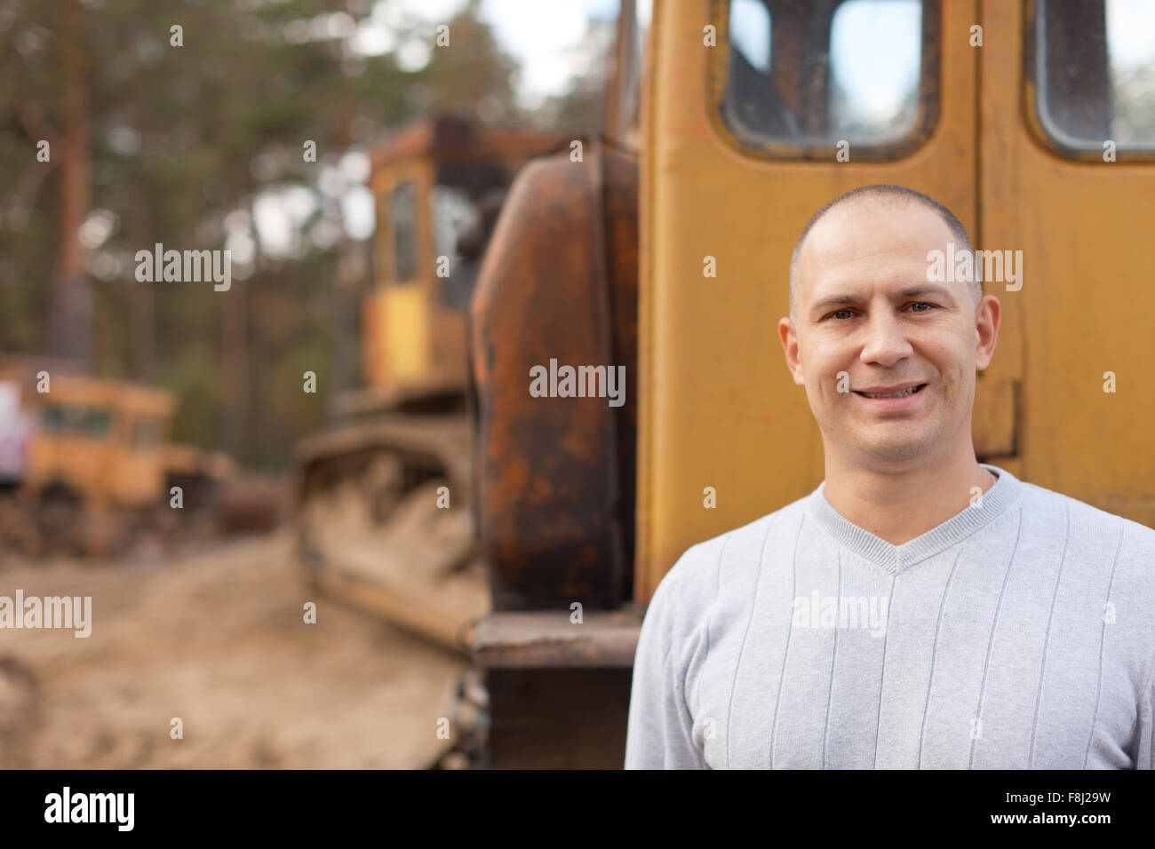 Portrait tractor operator construction hi-res stock photography and ...