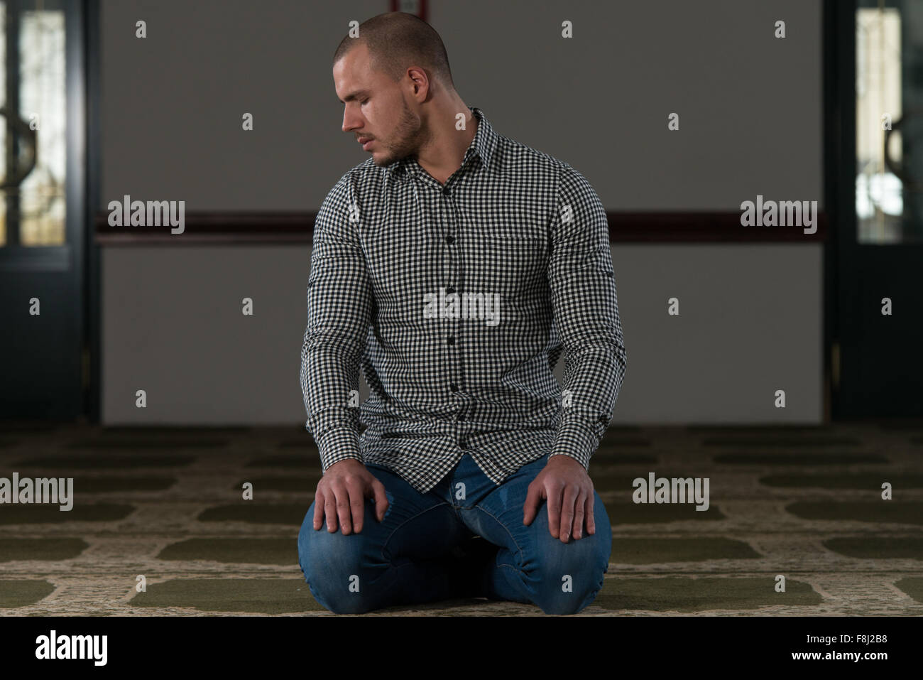 Young Muslim Man Making Traditional Prayer To God Allah Stock Photo - Alamy