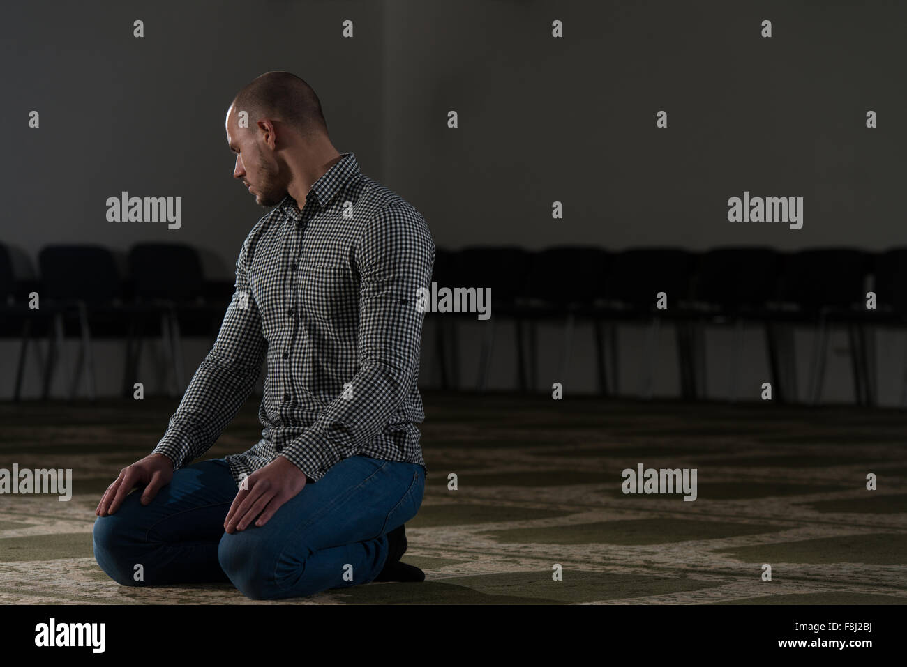 Young Muslim Man Making Traditional Prayer To God Allah Stock Photo - Alamy