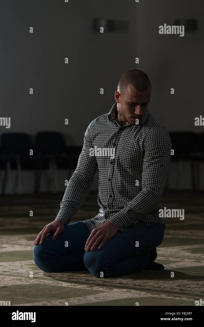 Young Muslim Man Making Traditional Prayer To God Allah Stock Photo - Alamy