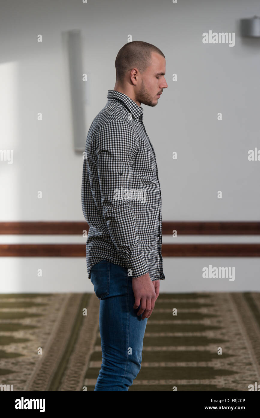 Young Muslim Man Making Traditional Prayer To God Allah Stock Photo - Alamy