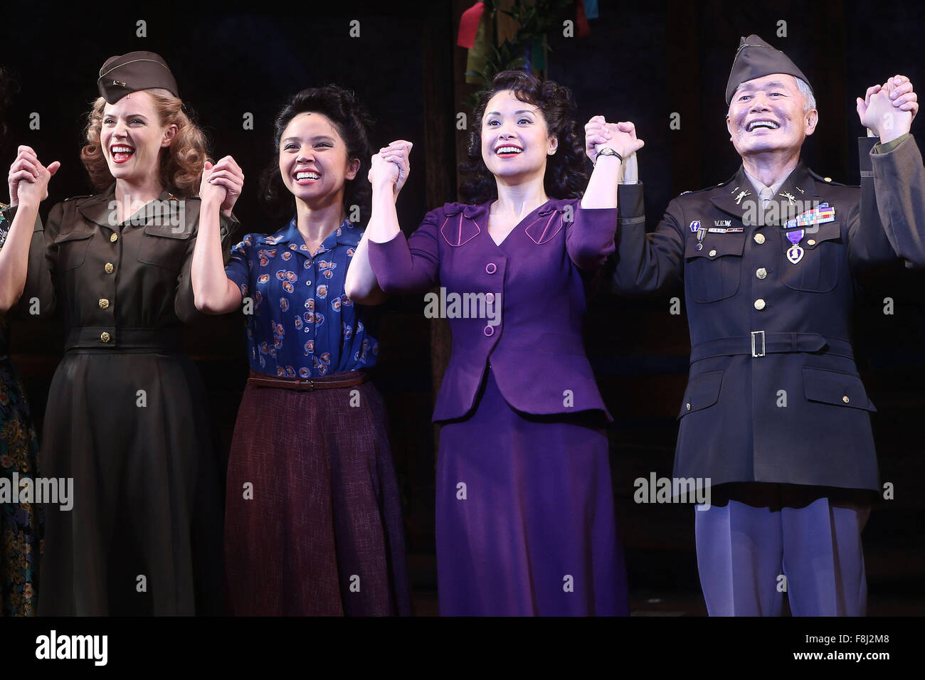 Opening night of 'Allegiance' at the Longacre Theatre - Curtain Call ...