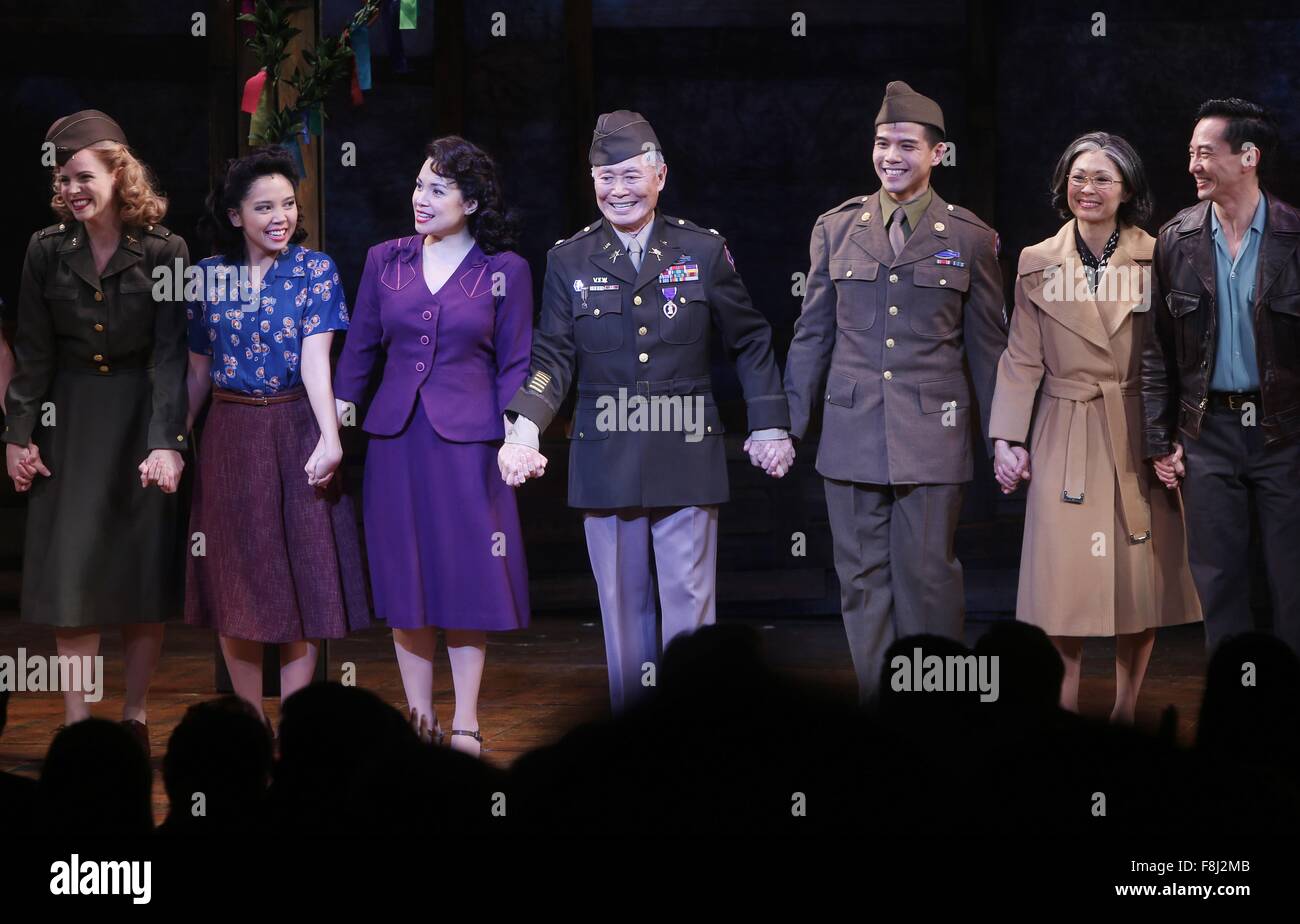 Opening night of 'Allegiance' at the Longacre Theatre - Curtain Call ...