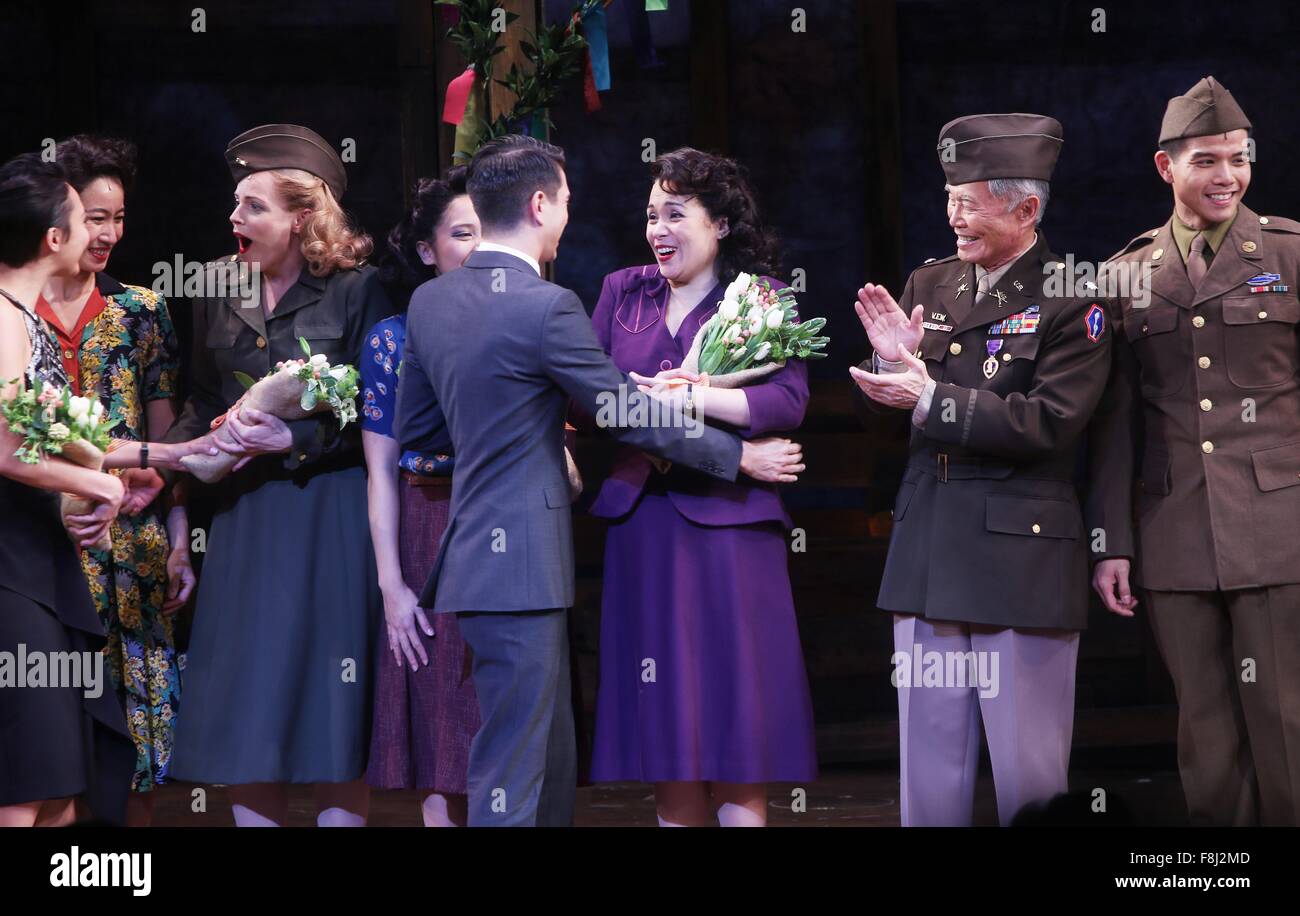 Opening night of 'Allegiance' at the Longacre Theatre - Curtain Call ...