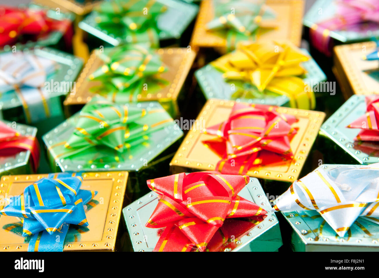 Gift boxes in celebration concept Stock Photo - Alamy