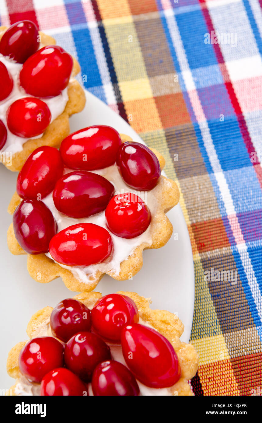 Fruit pastries in the plate Stock Photo - Alamy
