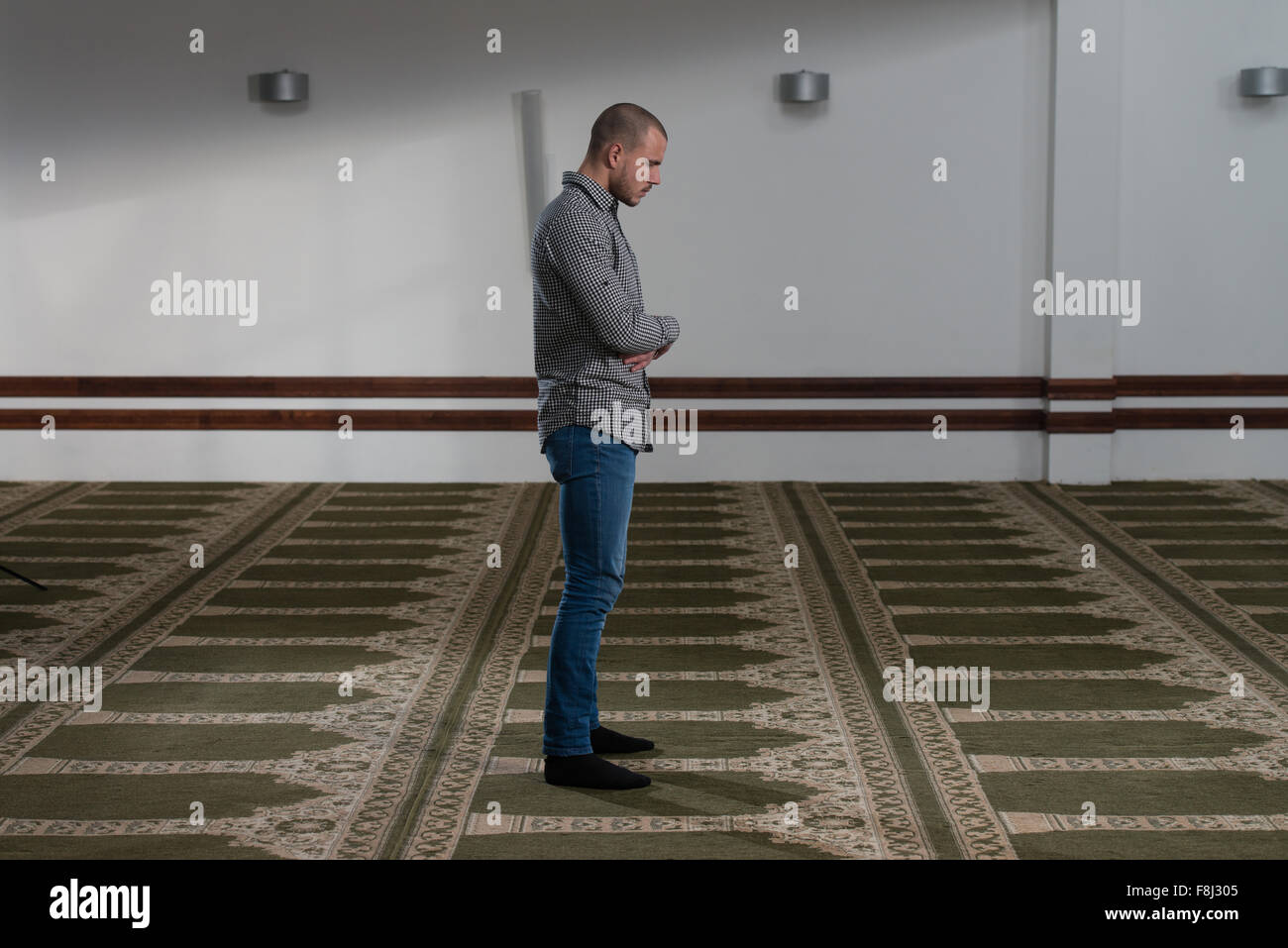 Young Muslim Man Making Traditional Prayer To God Allah Stock Photo - Alamy