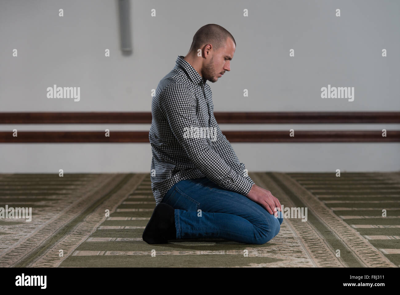 Young Muslim Man Making Traditional Prayer To God Allah Stock Photo - Alamy