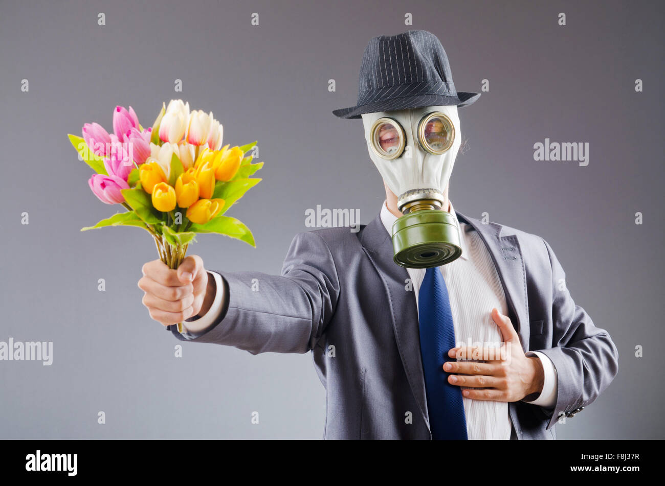 Respirator gas mask concept flower hi-res stock photography and images ...