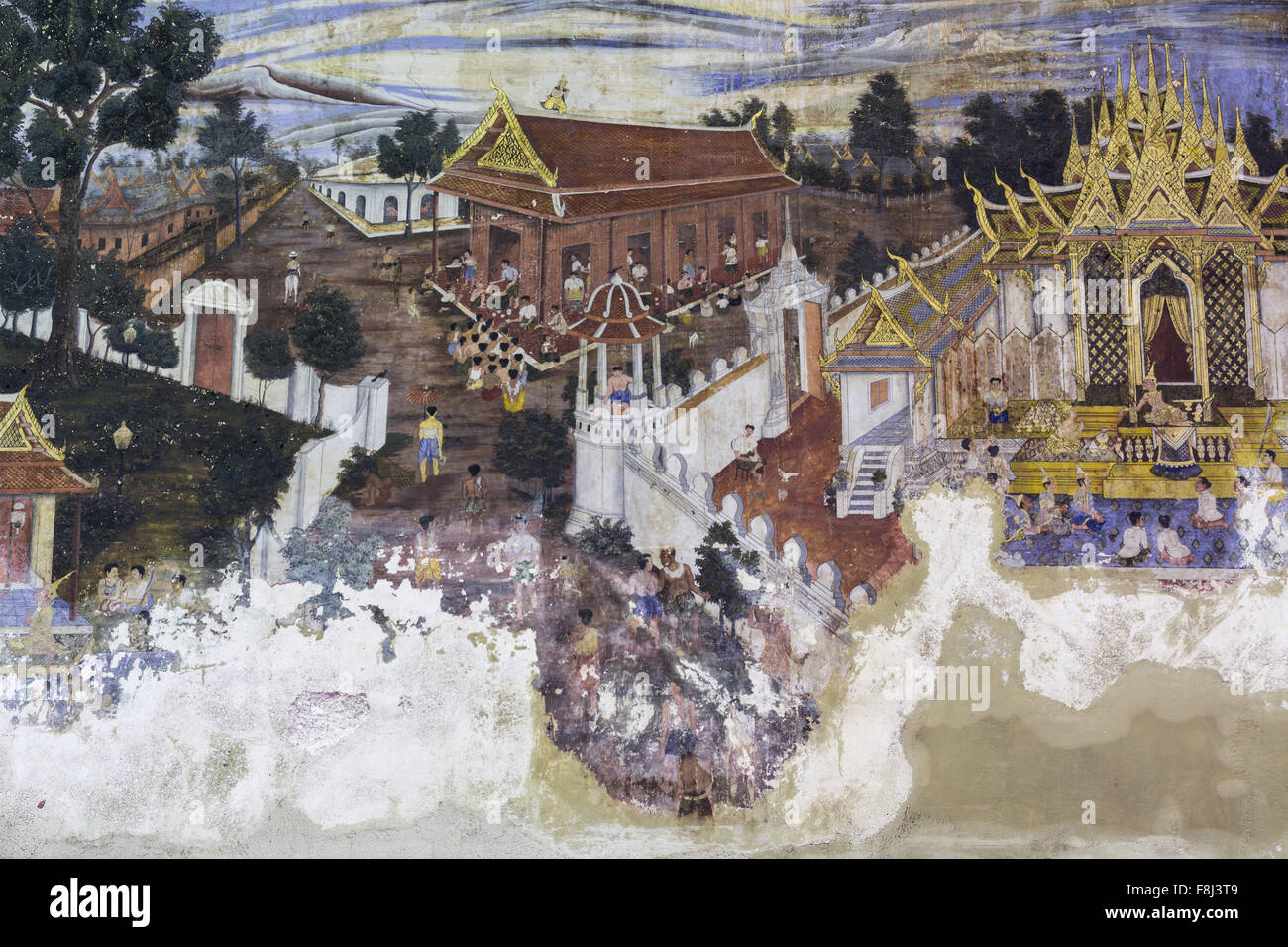 Old asian paintings wat hi-res stock photography and images - Alamy