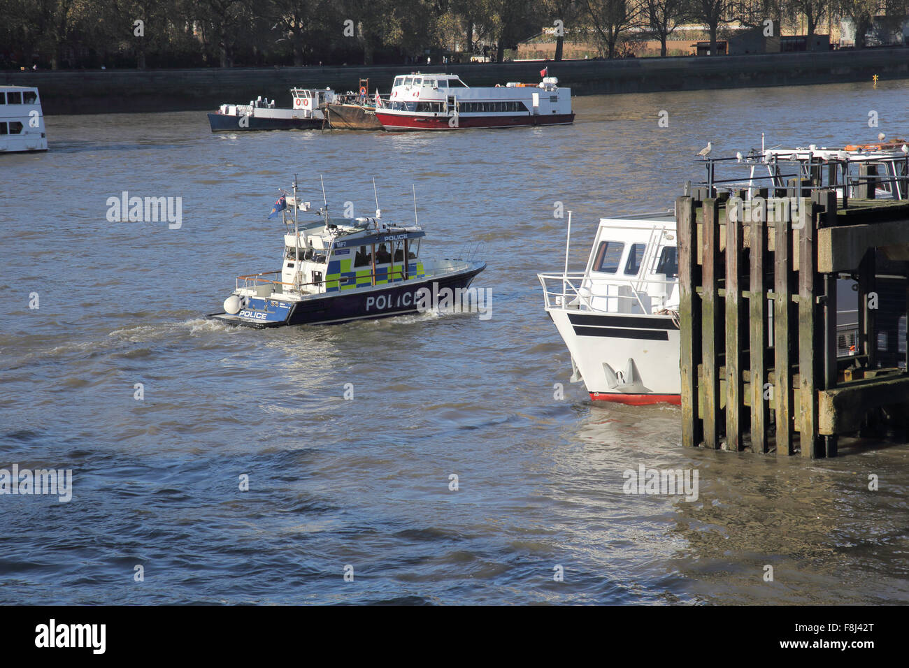 river police on the river thames in london Stock Photo - Alamy