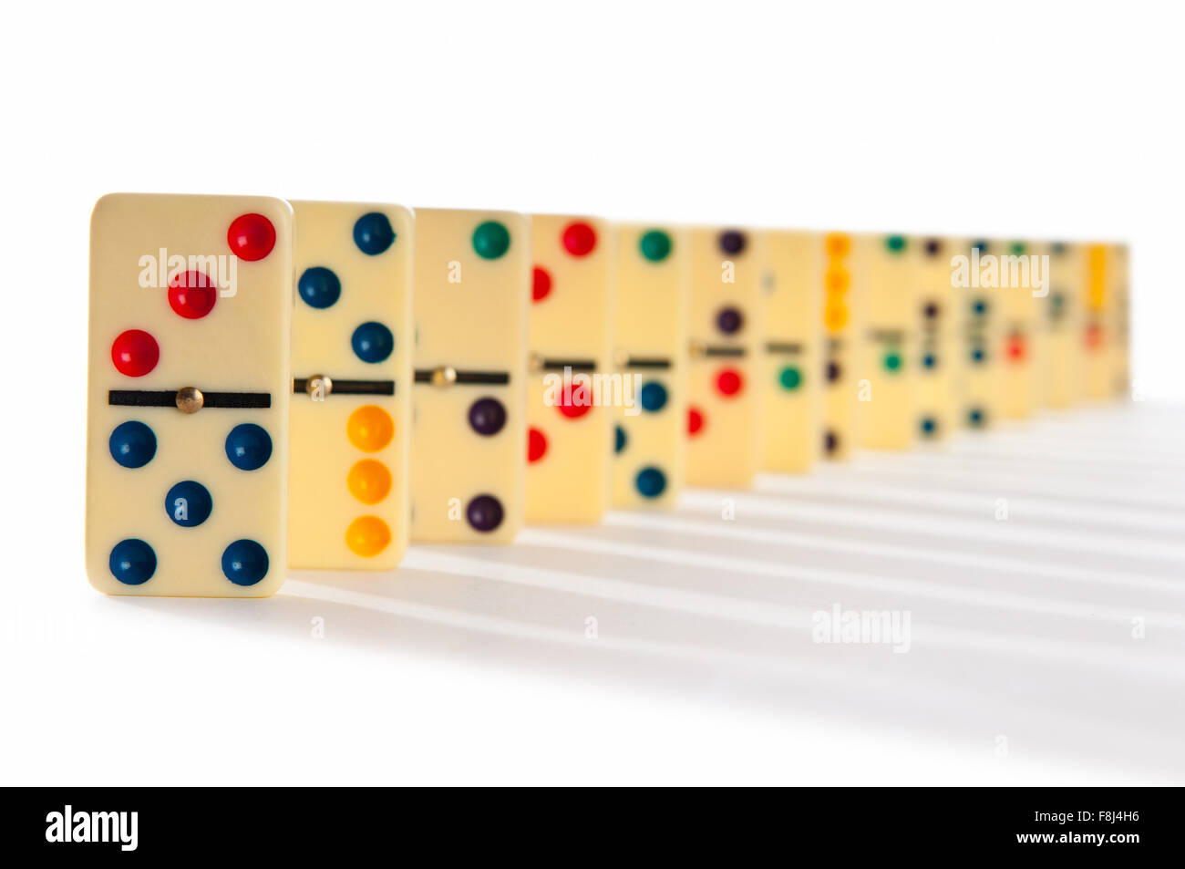 Domino effect with many pieces Stock Photo - Alamy