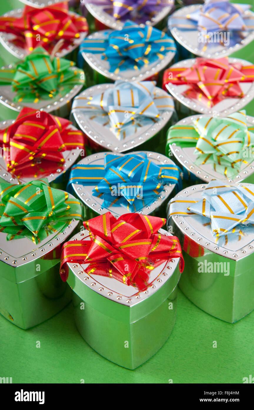 Many colourful gift boxes Stock Photo - Alamy