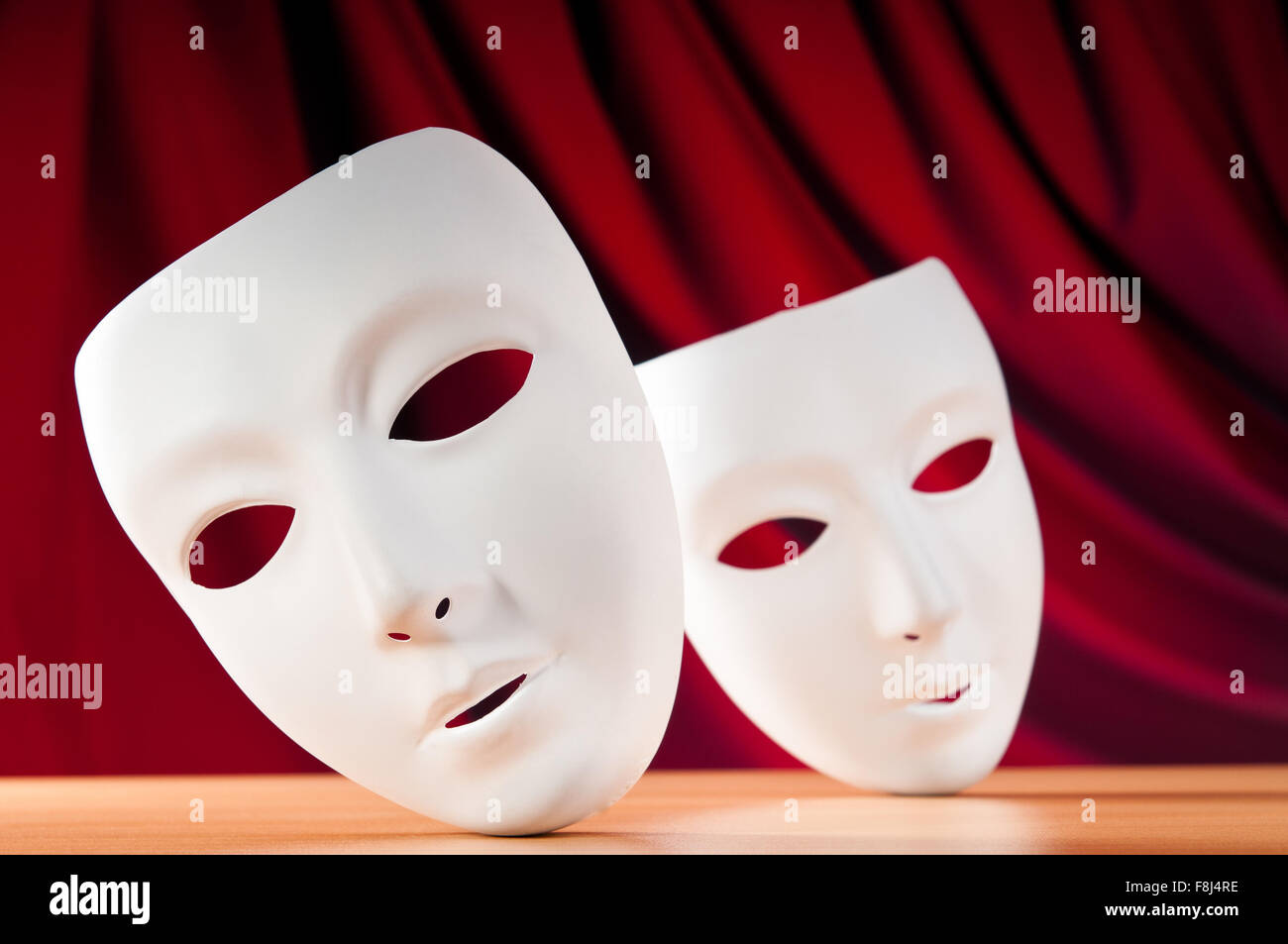 Masks with theatre concept Stock Photo - Alamy