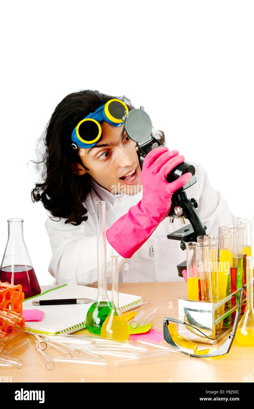 Student working in the chemical lab Stock Photo - Alamy