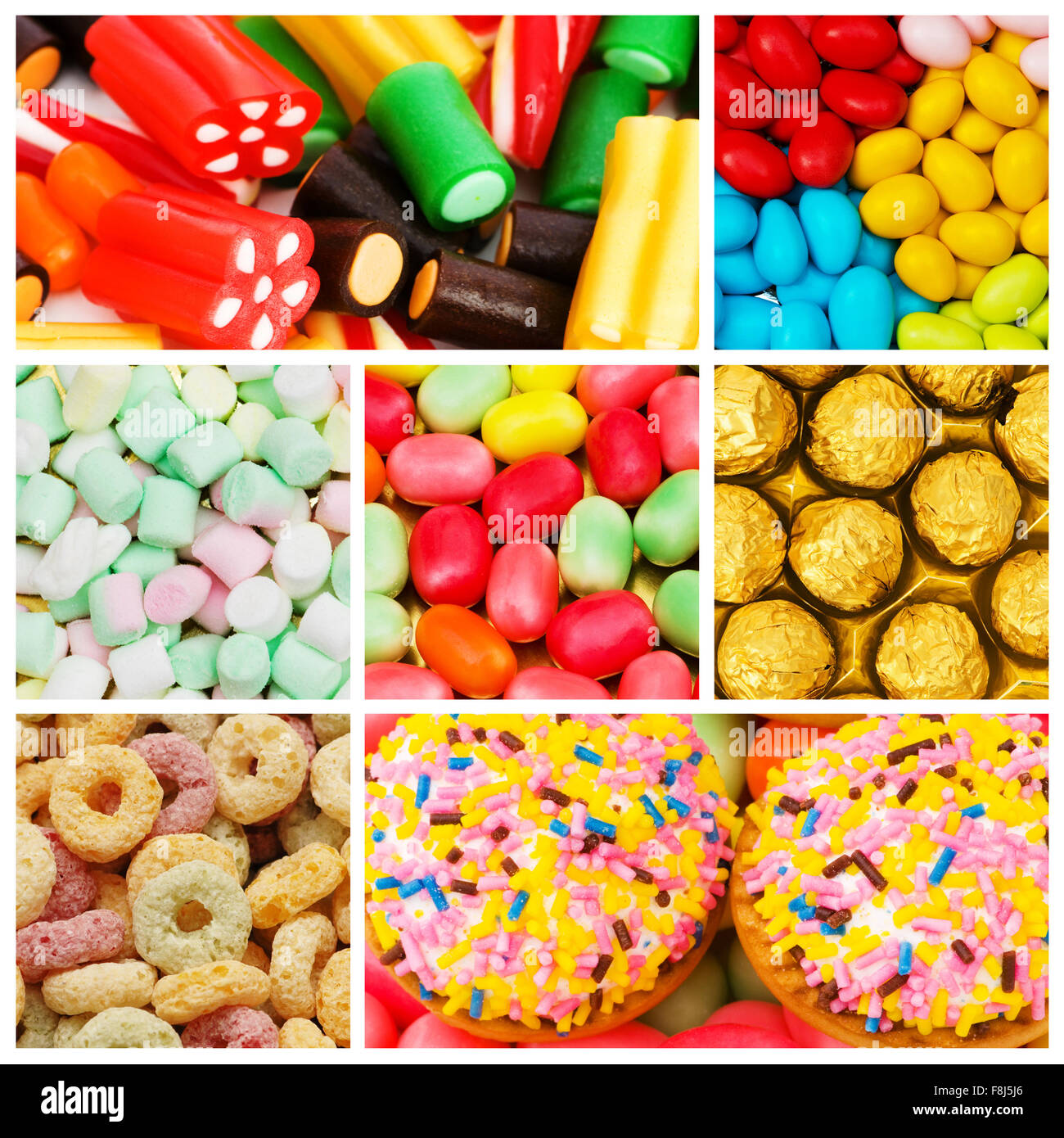 Collage of various sweets Stock Photo - Alamy