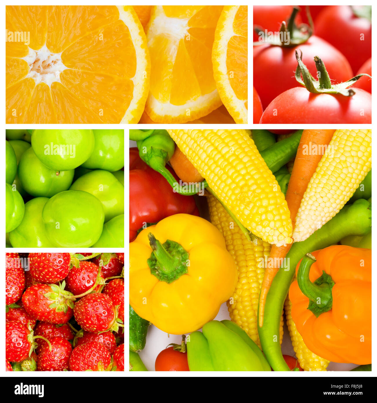 Set of various food items Stock Photo - Alamy