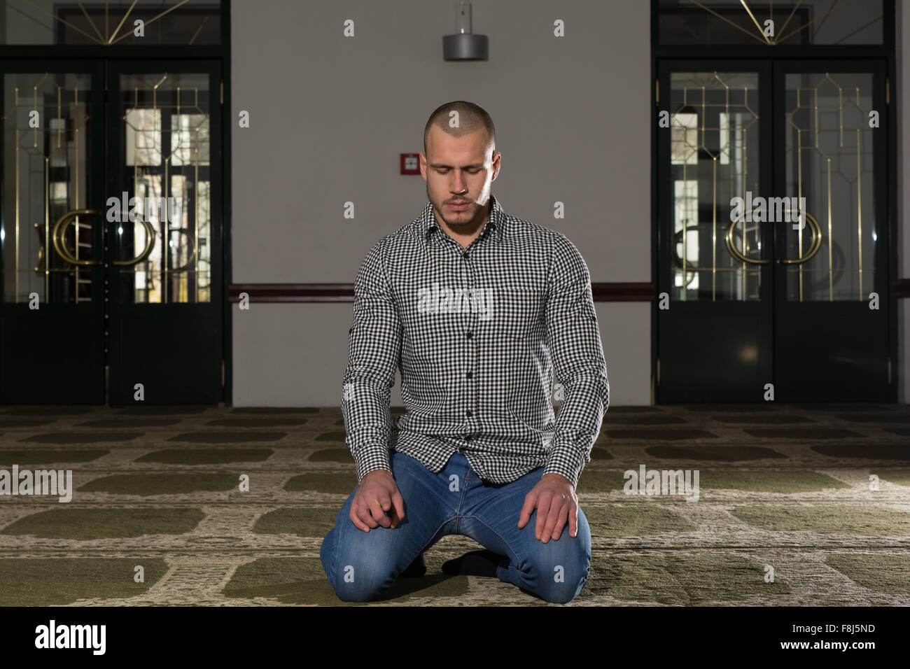 Young Muslim Man Making Traditional Prayer To God Allah Stock Photo - Alamy