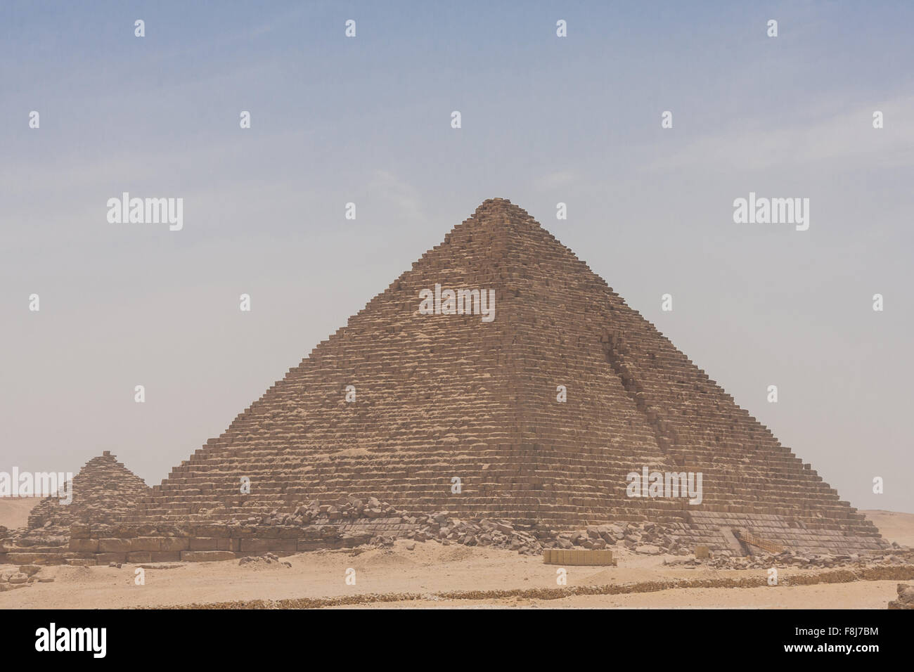 Ancient pyramids of Giza in a desert of Egypt Stock Photo - Alamy